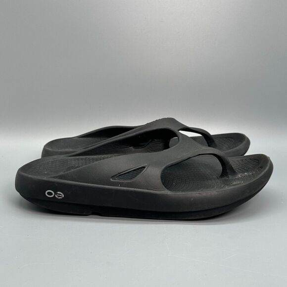 OOFOS | Shoes | Oofos Ooriginal Men 8 Womens Black Slide Sandals Comfort Slipon Thong Summer ...